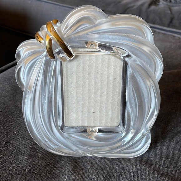 Mikasa | Accents | Vintage Mikasa Love Knot Crystal Photo Frame Gold ...